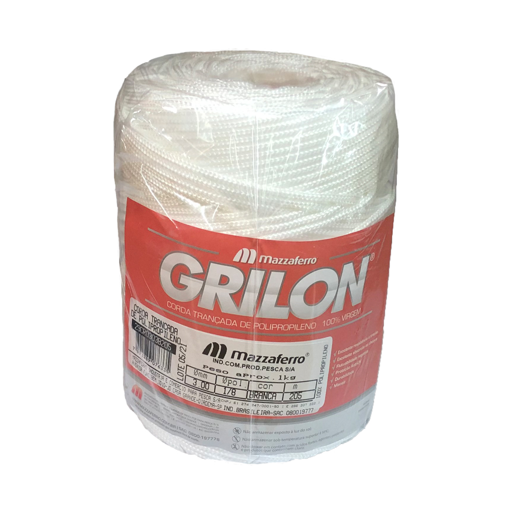 Cuerda Trenzada Grilon Blanca 1 Kg - Aguilar Hermanos